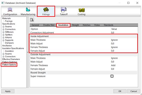 How To Adjust The Insulation Size For Pattern Cid 12 Cap End In Camduct