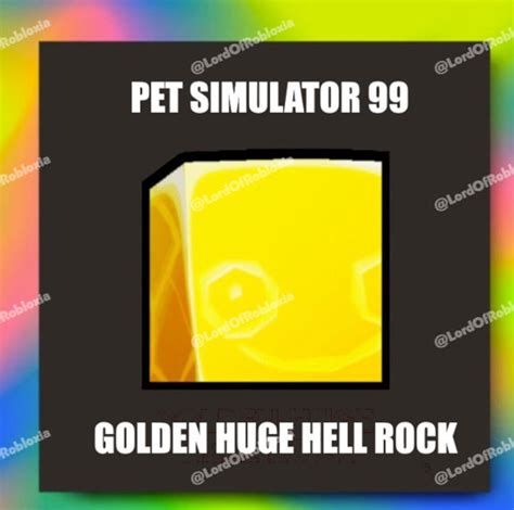 Ps99 Pet Simulator 99 Golden Huge Hell Rock Pet Sim 99 Etsy
