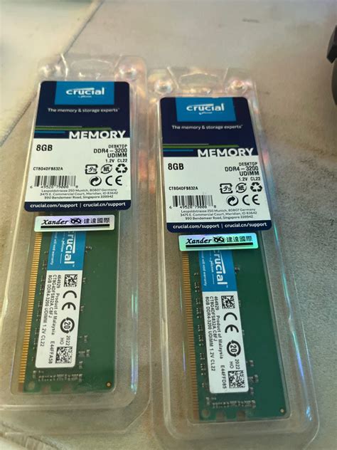 Ddr4 Crucial 8gb 3200 Ram X2 電腦＆科技 電腦周邊及配件 電腦周邊產品 Carousell