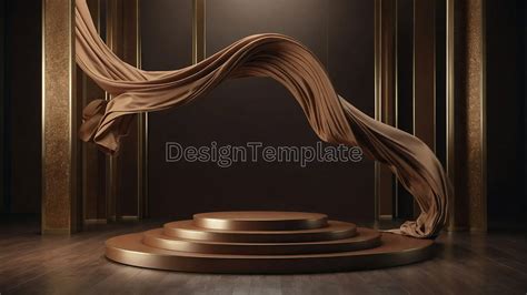 Stylish Podium And Cloth Background Images