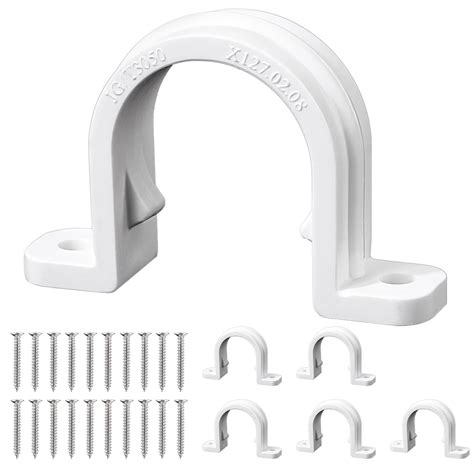 Buy 10 Sets Pvc Pipe Clamps 1 Plastic Pipe Straps 2 Holes Pipe Ing Brackets U Shape Conduit