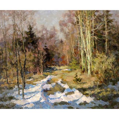 Купить картину Весенняя дорога в Москве от художника Демин Сергей