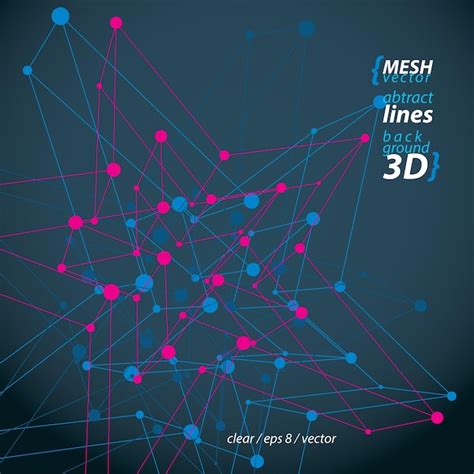 Premium Vector D Mesh Polygonal Abstract Object Isolated On Dark Background Stylish