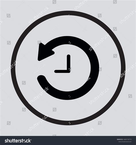 History Clock Arrow Around Circular Line Stock Vector Royalty Free