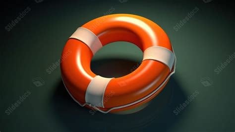 Lifesaver Ring Rendered In 3d Powerpoint Background For Free Download Slidesdocs