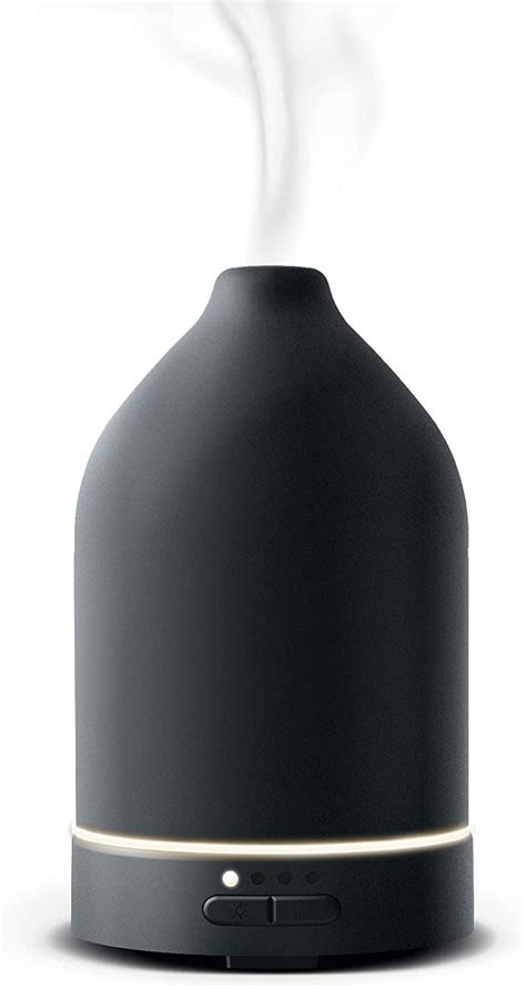 Brookstone 60ml Black Ceramic Diffuser Essential Oil Diffuser For Aromatherapy And Stress
