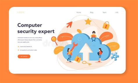 Firewall Web Banner Or Landing Page Network Security Device Monitoring Stock Vector