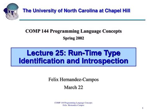 PPT Lecture 25 Run Time Type Identification And Introspection PowerPoint Presentation ID