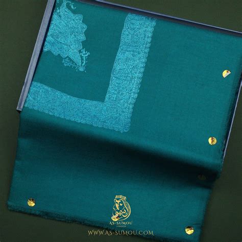Luxury Handmade Teal Yemeni Shemagh As Sumou London