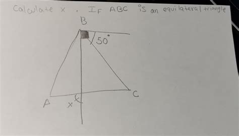 Solved Calclate X If Abc Is An Equilateral Triangle [math]