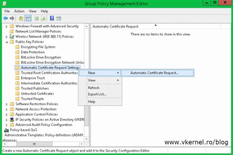 Set Up Automatic Certificate Enrollment Autoenroll Adrian Costeas Blog