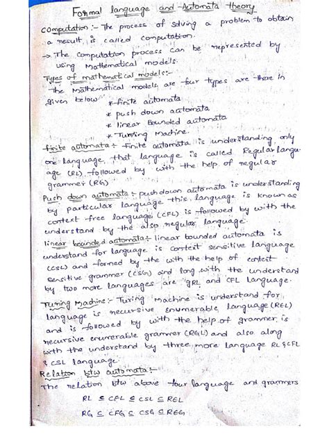 Flat Unit 1 Pdf Automata Theory Models Of Computation