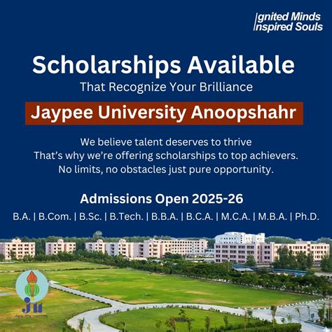 Jaypee University Anoopshahr On Linkedin Scholarships Admissions2025