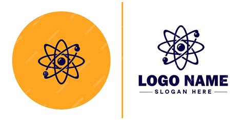 Premium Vector Atom Icon Particle Molecule Elementary Particle Flat Logo Sign Symbol Editable