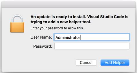 An Update Is Ready To Install Issue Vscode Asks Admin Permission Issue Microsoft