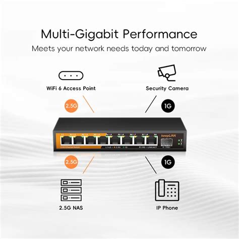8 Port Multi Gigabit 2 5gbps Ethernet Network Unmanaged 2 5g Switch