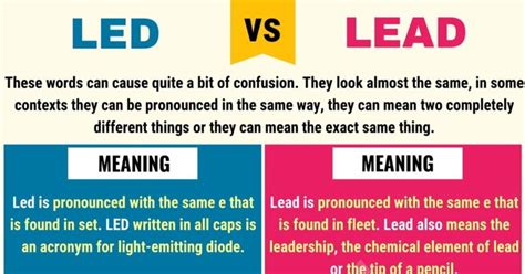 Led Vs Lead How To Use Lead Vs Led Correctly ESL