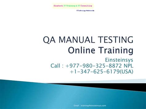 Qamanualtestingtraining 130903030648 Phpapp01 Pptx