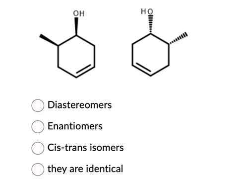 solved what types of isomers are the pairs of molecules given below
