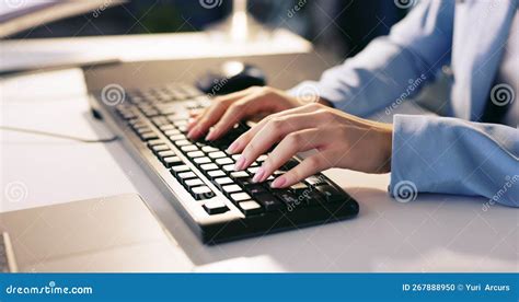 Computer Hands And Keyboard Typing Of A Business Woman Coding For Programmer Code Software