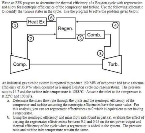 Write An Ees Program To Determine The Thermal
