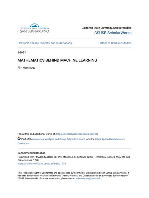 mathematics behind machine learning pdf support vector machine