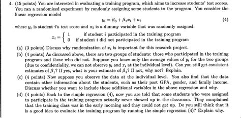 Solved 15 Points You Are Interested In Evaluating A