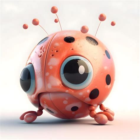 Premium Ai Image Cartoon Ladybug With A Smile On His Face 3d Illustration