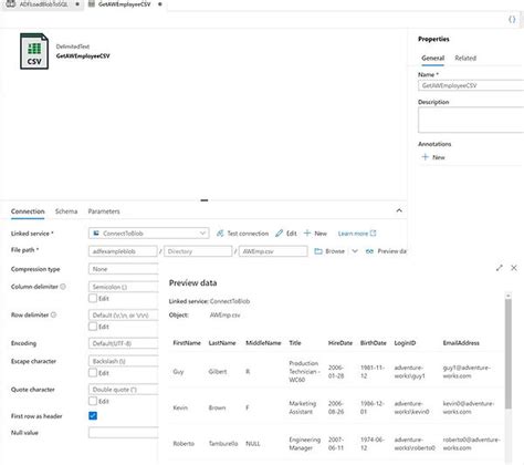 Simple Blob To SQL Pipeline Tutorial DWconsiderations Azure Data Fatory
