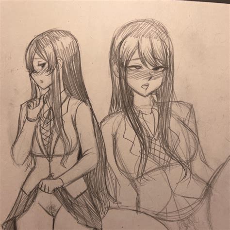 Rule 34 Ahe Gao Dbagdraws Doki Doki Literature Club Doodle Fluffyearedfox Lifting Skirt No