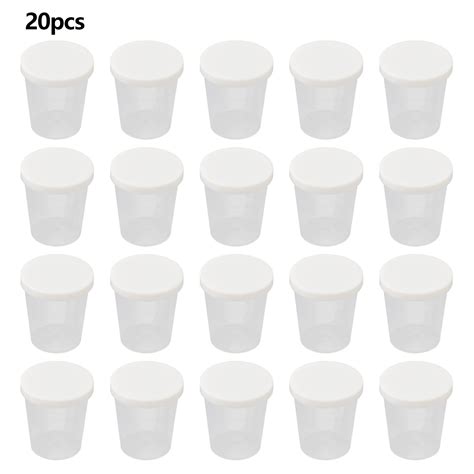 20pcs 30 50ml Medicine Measuring Cups With Lids Cap Clear Containers 30ml Kitchen Measuring