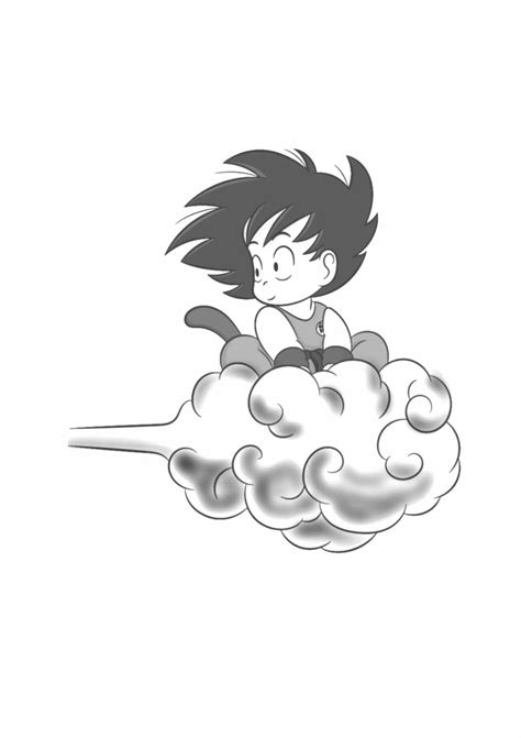 Goku With Nimbus Tattoo Goku On Nimbus Tattoo Dragon Ball Tattoo