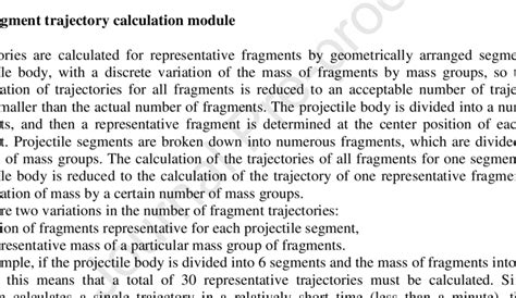 Variation Of Initial Fragment Velocity For 122mm Of 462 Projectile As A