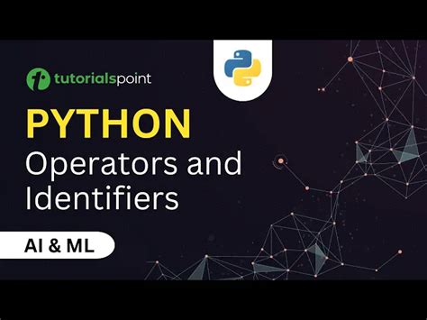 Operators In Python Python Identifiers A Open Video