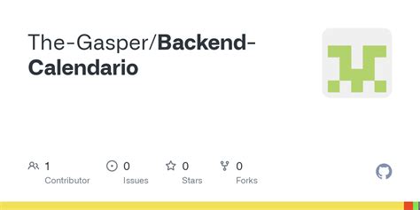 Github The Gasper Backend Calendario