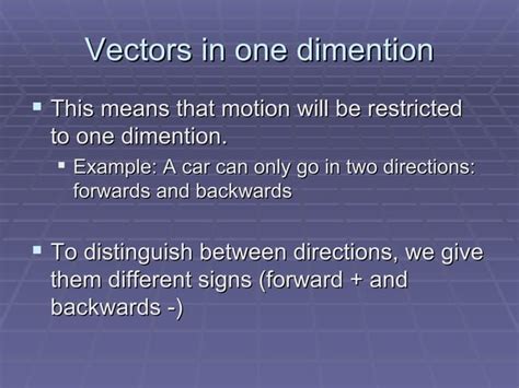 vectors and scalars and kinematics ppt physics science