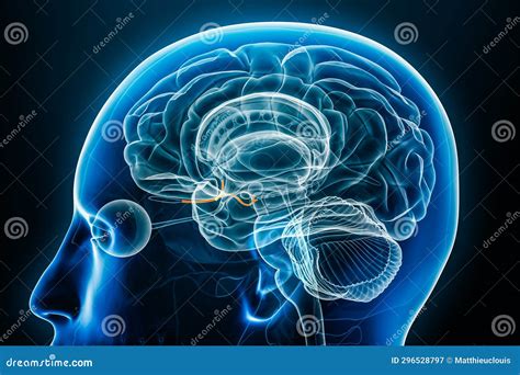Olfactory Nerve Location Of The First Cranial Nerve Cartoon Vector