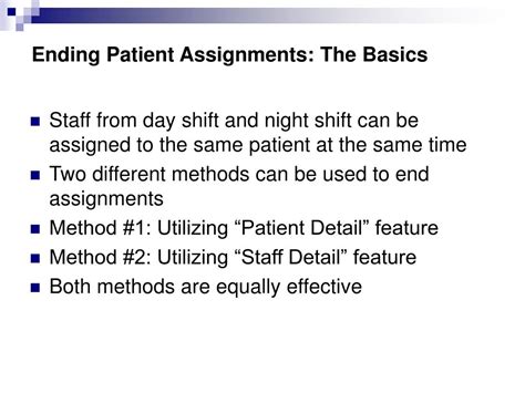 Ppt Ending Patient Assignments In Care Organizer Powerpoint