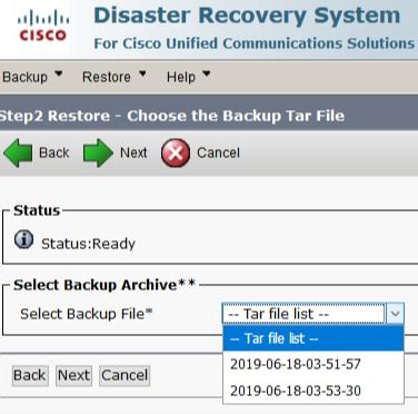 Configure Backup And Restore From GUI In CUCM Cisco
