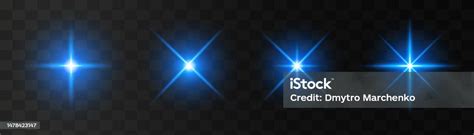 투명한 배경에 빛나는 빛나는 별들의 집합 투명하게 빛나는 태양 별이 폭발하고 밝은 플래시 파란색 밝은 그림 스타 버스트 개체 그룹에 대한 스톡 벡터 아트 및 기타 이미지