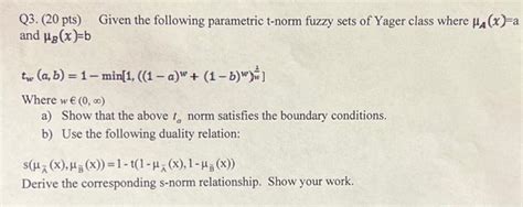q3 20 pts and μg x b given the following