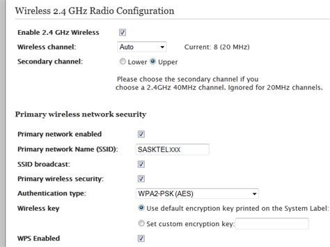 Wi Fi Example On A Pace 5268 Gateway Support Sasktel