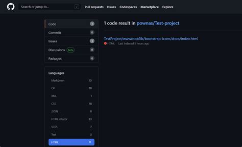 Indexing Github Remove A Indexed File From Languages On First Page Stack Overflow