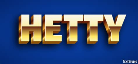 Hetty Text Effect And Logo Design Name