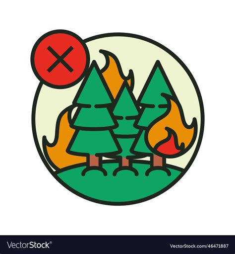 Prevention Forest Fire Royalty Free Vector Image