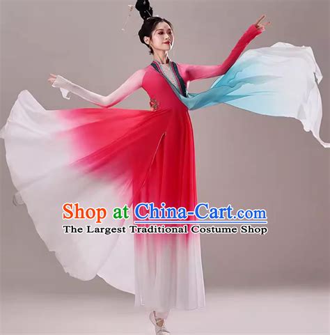 Classical Dance Performance Costume Women Chinese Style Umbrella Dance