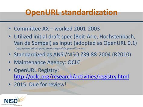 ppt the openurl standard powerpoint presentation free download id