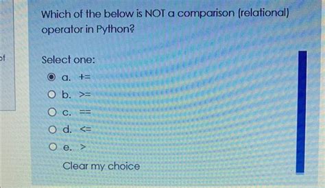 Solved Which Of The Below Is Not A Comparison Relational
