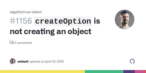 `createoption` Is Not Creating An Object · Issue 1156 · Sagalbotvue