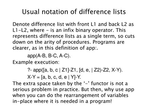 Ppt Prolog Programming Difference Structures For Efficient List